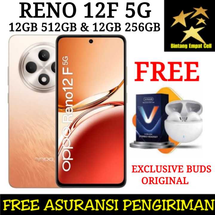 OPPO RENO 12F 5G 12/256 & 12/512 & RENO 12F 4G 8/256 GARANSI RESMI | Lazada Indonesia
