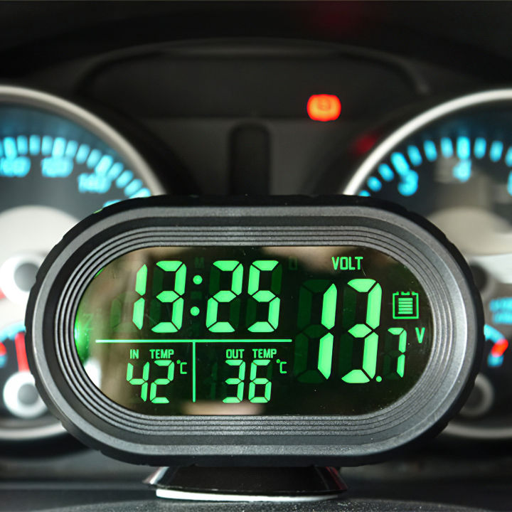 OBD Club Car Gauges Portable 2 in 1 Car Digital LCD Clock Temperature ...