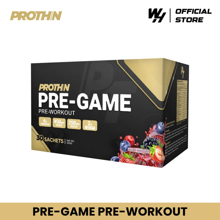 PROTHIN Pre-Game Pre-Workout 30 Sachets WITH SHAKER | Lazada PH