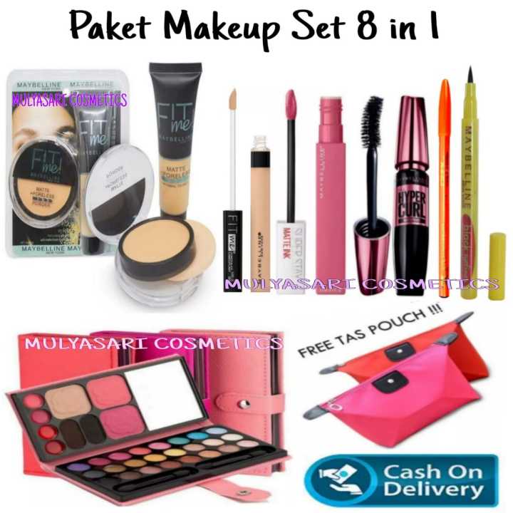 make up lengkap murah 1 set remaja natural / paket kosmetik maybelline ...