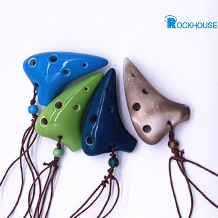 Rocku เซรามิกโอคาริน่าโอคารินา,เซรามิกขนาดเล็กใช้ปฏิบัติได้1ชิ้น6รู ...