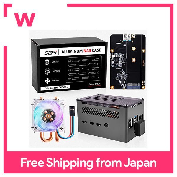 GeeekPi Raspberry Pi Metal Case with Fan Includes Raspberry Pi horizontal CPU cooling fan, M.2 ...