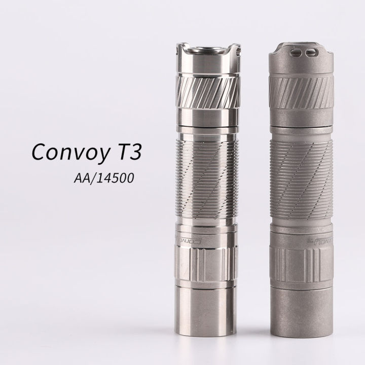 Titanium alloy Convoy T3 flashlight, AA 14500 13 groups, 519A high CRI ...