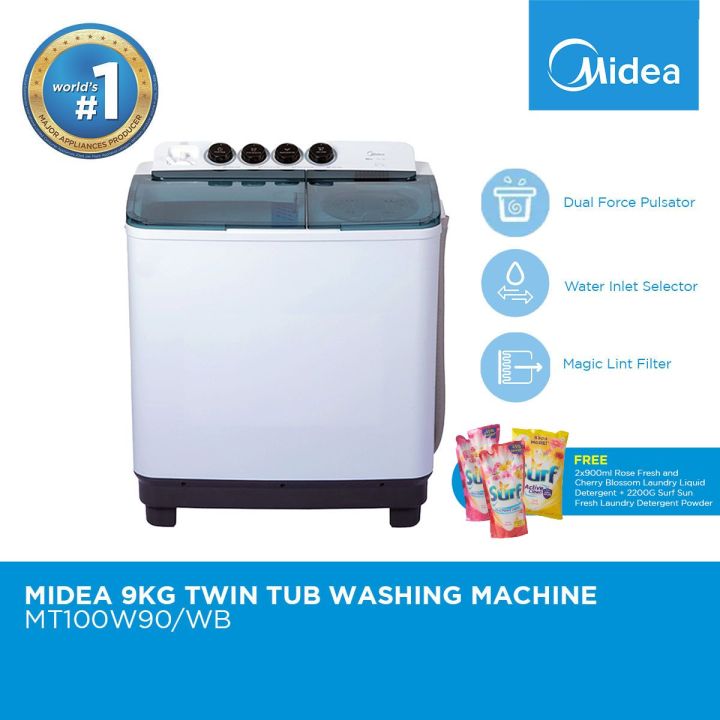 Midea 9 KG Twin Tub Washing Machine | Lazada PH