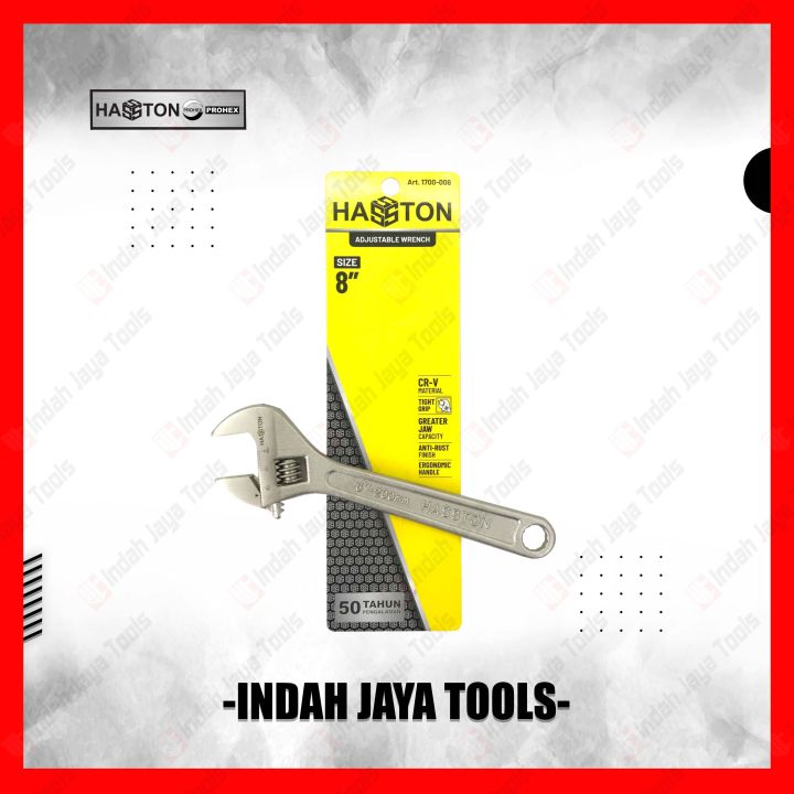 HASSTON 1700-008 Kunci Inggris 8 Inch - Kunci Bago Adjustable Wrench ...