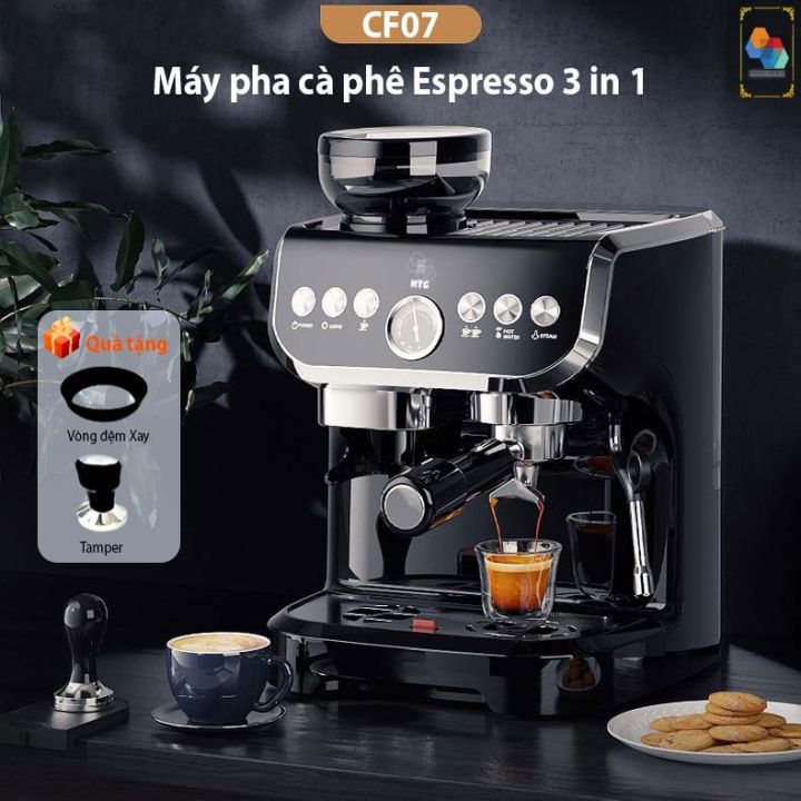 Máy pha cà phê HTG CF07 pha cafe espresso bán tự động 3 trong 1 mini ...