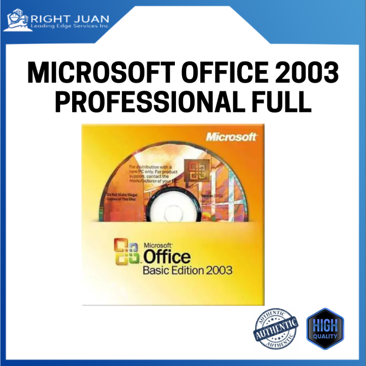 Microsoft Office 2003 (Word, Excel, Outlook) | Lazada PH