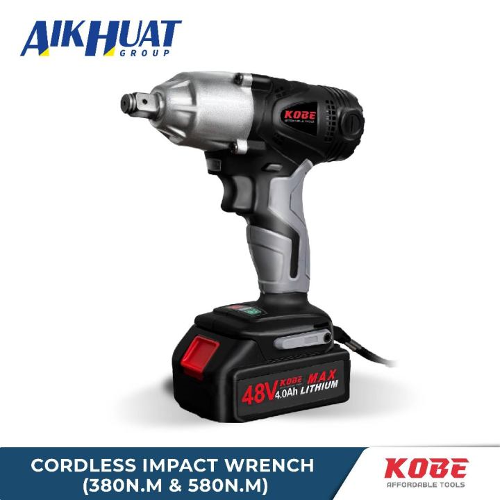 Kobe 48V Cordless Impact Wrench 580NM/380NM Brushless Electric Wrench Screwdriver Impact Driver ...