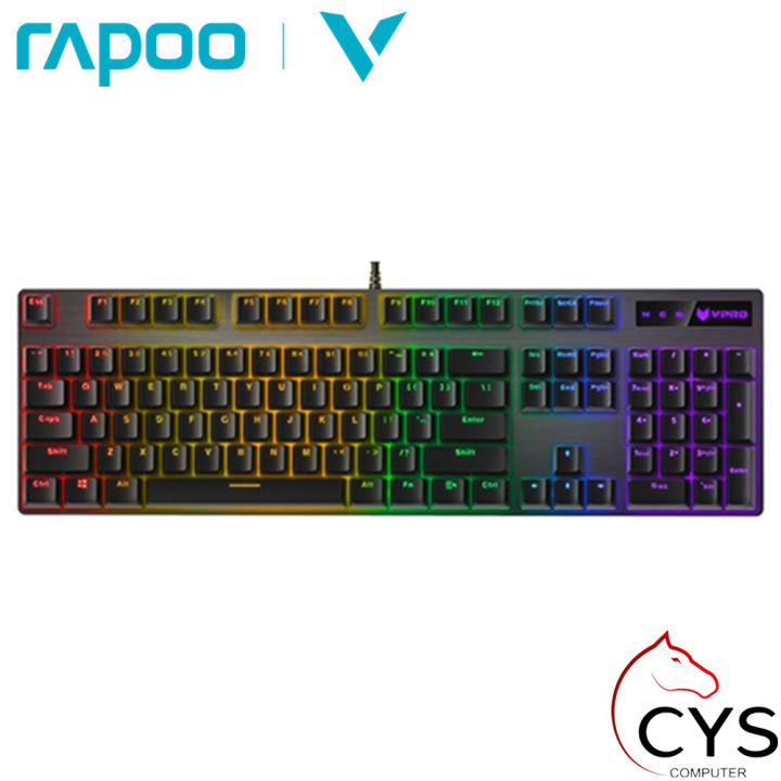RAPOO VPRO V500 RGB MECHANICAL BLUE SWITCH GAMING KEYBOARD | Lazada