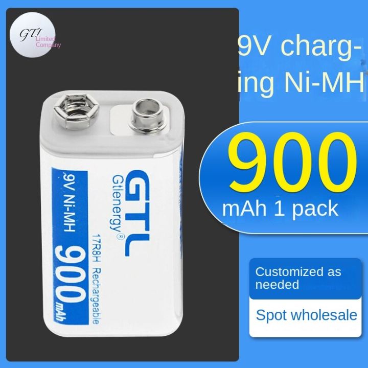 9V 900mAh li-ion Rechargeable battery Micro Batteries 9 v lithium for ...