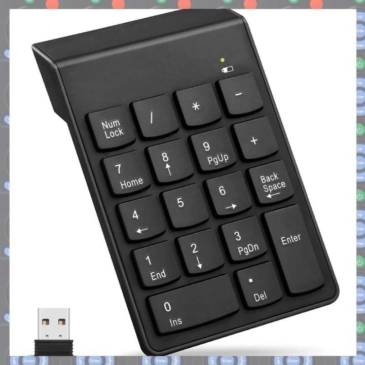 (WOMC) Wireless Number Pad, 18 Key Numeric Keypads with 2.4G Mini USB ...