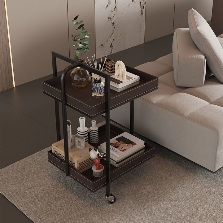 Living Room Bedroom Mobile Coffee Table Small Dish Cart Corner Table ...