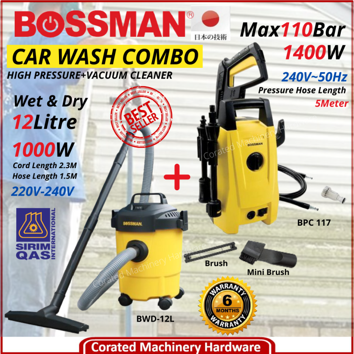 [COMBO] Corated Bossman COMBO SET BPC117 1400watt High Pressure Cleaner ...