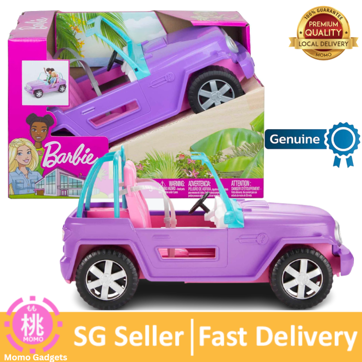 Barbie Toy Car, Purple Off-Road Vehicle with 2 Pink Seats and Treaded ...