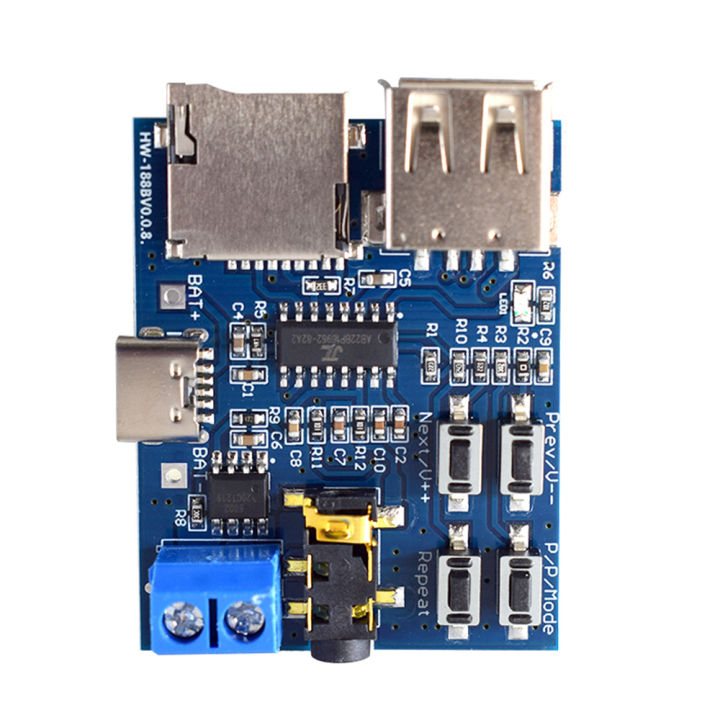 Type C Micro Usb Interface Tf Card U Disk Mp3 Format Decoder Board