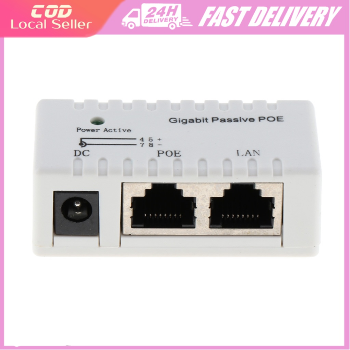 100/1000Mbps POE Splitter Ethernet Injector Adapter For LAN Network ...