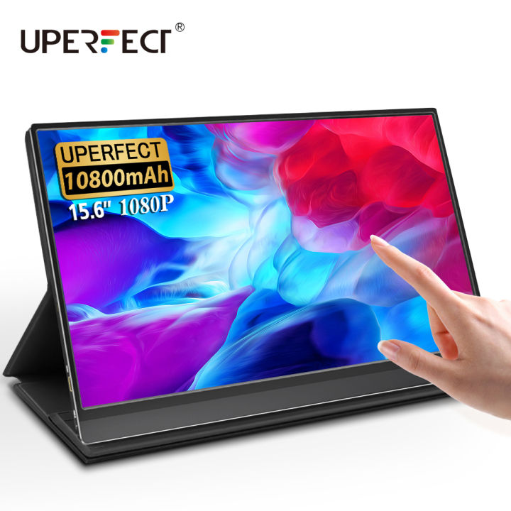 UPERFECT Touchแบตเตอรี่พกพาตรวจสอบกับHDMI/Type-C,15.6นิ้วIPS HDR 1920X1080 FHD USB C Monitor ...