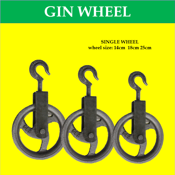 MAGO Gin Wheel 14cm 18cm 25cm Single Wheel Sheave Pulley Rope Pulley ...