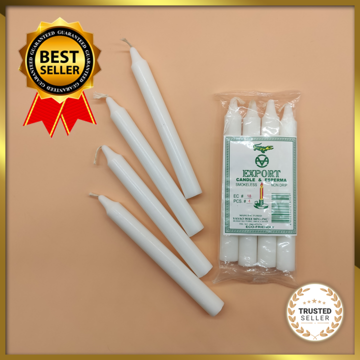 Export Smokeless & Non-Drip Candle EC#18 (4 Pieces) | Lazada PH