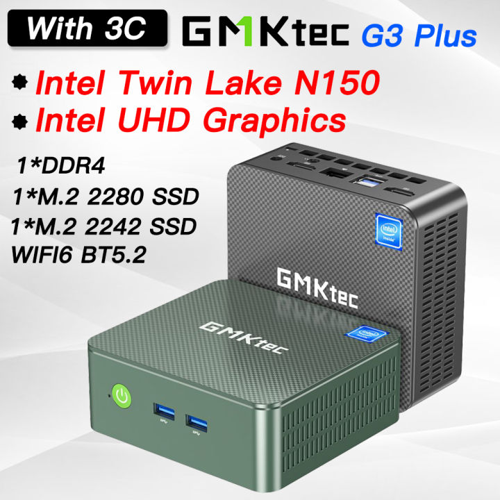 GMKtec G3 Plus MINI PC Intel Twin Lake N150 Windows 11 Pro DDR4 RAM M.2 ...