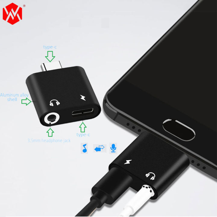 WM-098 （support most Android phones）Type-c Aux Audio Adapter Type-C To ...