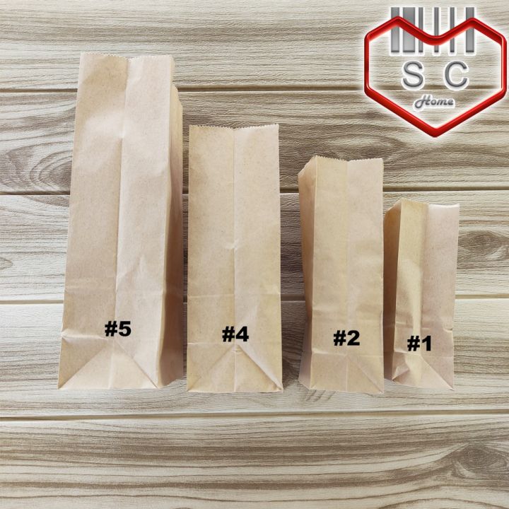 100 Pcs Brown Kraft Paper Bag Small Size Plain SC DAS | Lazada PH