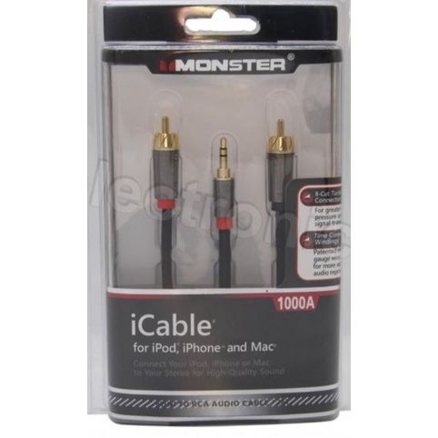 Monster brand 3.5mm Stereo to 2 RCA Cable 2m | Lazada