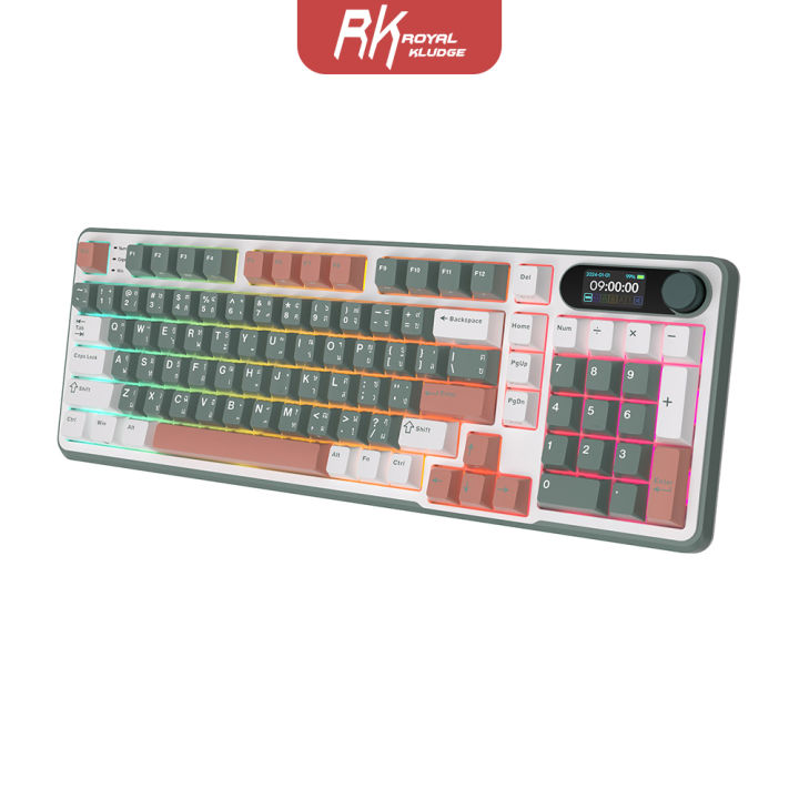 RK ROYAL KLUDGE S98 Keyboard Mekanik RGB Keyboard Gaming Hot Swappable ...