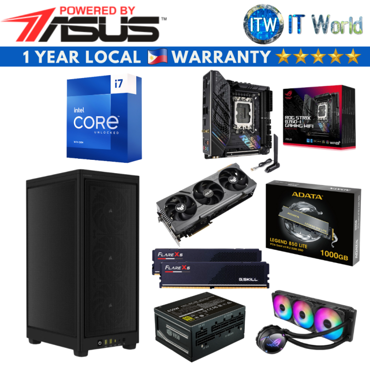 Gaming PC Powered by ASUS Desktop Computer Set Recon Build i7-14700K ...