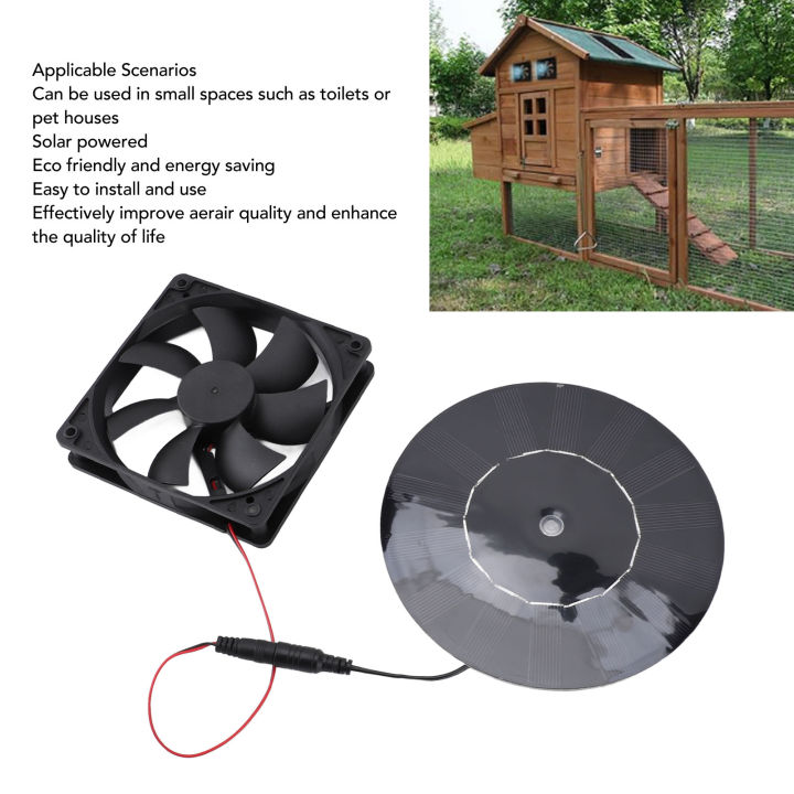 Solar Powered Exhaust Fan Kit 10W Solar Powered Exhaust Fan Ventilation ...