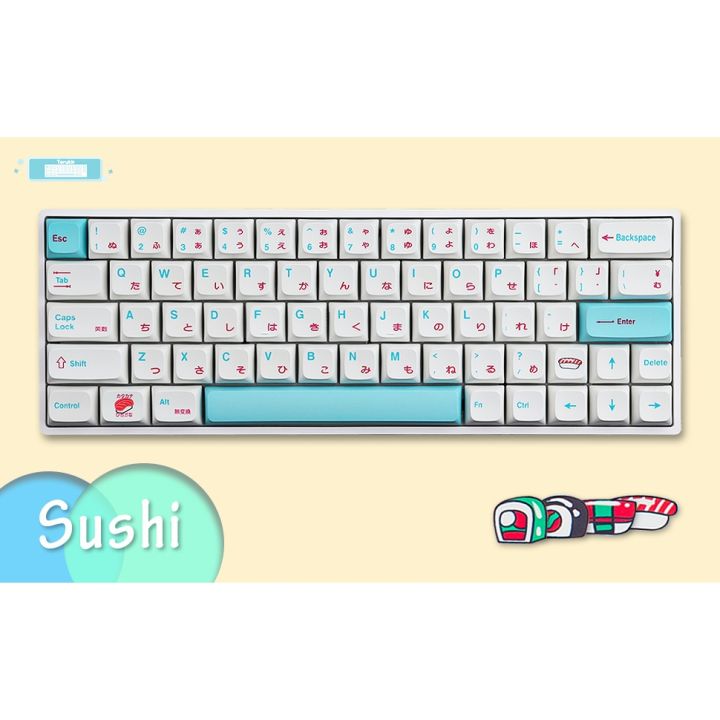 Keycaps , 120 key sublimation PBT XDA blue sushi keycaps Cherry MX ...