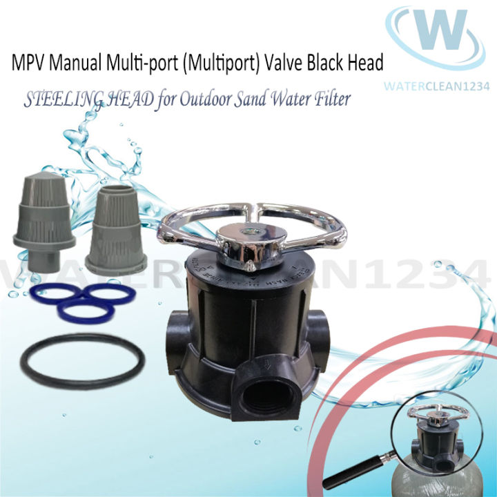 MPV Manual Multi-Port Valve - Steering Black Head for Outdoor Water ...