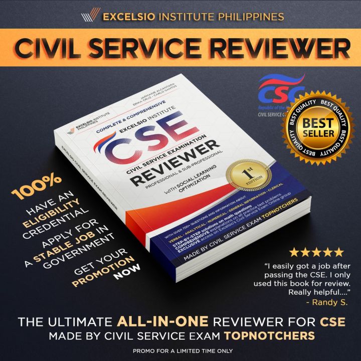 Excelsio Civil Service Exam Reviewer Edition 2022 | Lazada PH