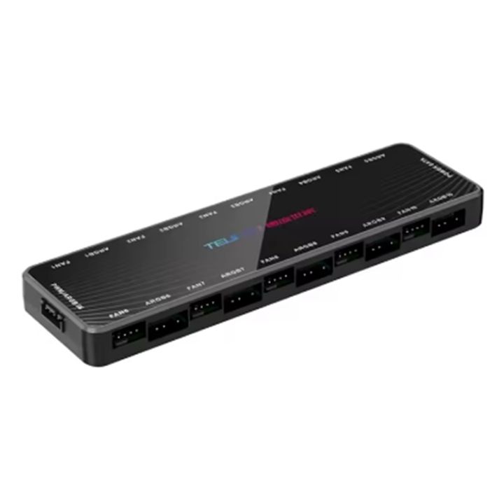 Best- TEUCER 2 in 1 Fan LP-10 ARGB/PWM HUB Adapter Featuring Integrated ...