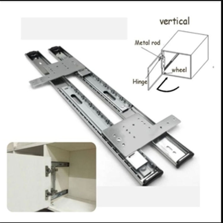 Conceal invisible folding pocket slide pivot door rail hardware insert ...