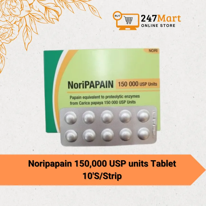 Noripapain 150,000 USP units Tablet 10'S/Strip | Lazada
