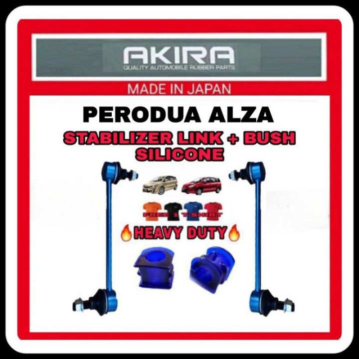 PERODUA ALZA ALL STABILIZER LINK + BUSH FRONT SILICONE AKIRA JAPAN ...