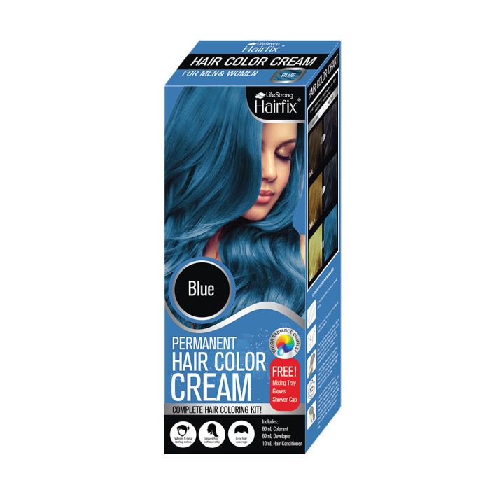 HAIRFIX Permanent Hair Color Cream Blue 120ml | Lazada PH