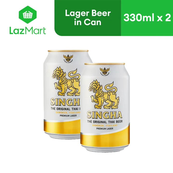Singha Lager Beer Can 330ml - Pack of 2 | Lazada PH