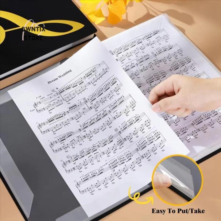 BWNTIX 40 Pages Music Binder Spiral-Bound Waterproof Spiral-Bound ...
