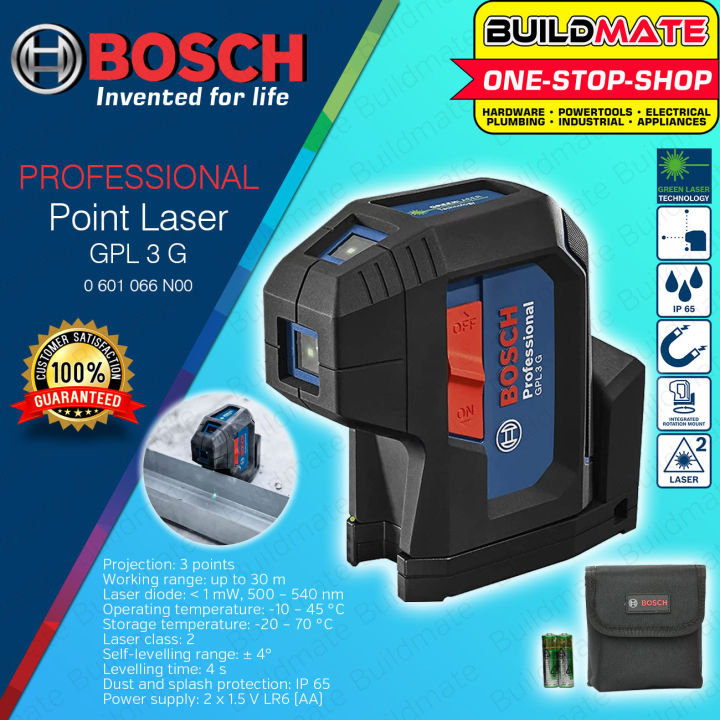 BOSCH Professional Point Laser GPL 3G Cross-Line Laser Level Self ...