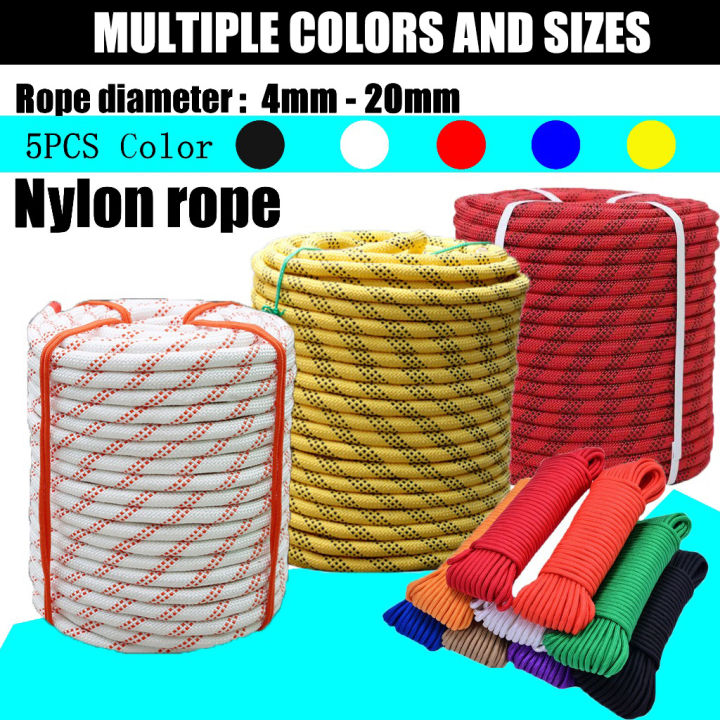 Heavy duty rope 4-20mm nylone rope Outdoor safety rope1M 10M Hammock ...