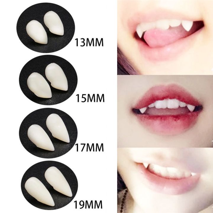 2pcs Vampire Teeth Fangs Resin Halloween Fangs Dentures Teeth Cosplay ...