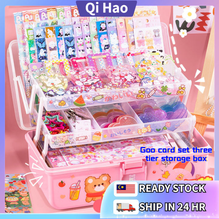 DIY guka set guka sticker Goo card tool material package children girl ...