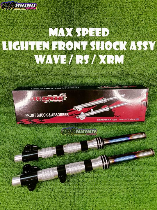 MAX-SPEED TITANIUM LIGHTEN FRONT SHOCK ASSEMBLY HONDA WAVE / RS / XRM 125 VERSION 4 | Lazada PH