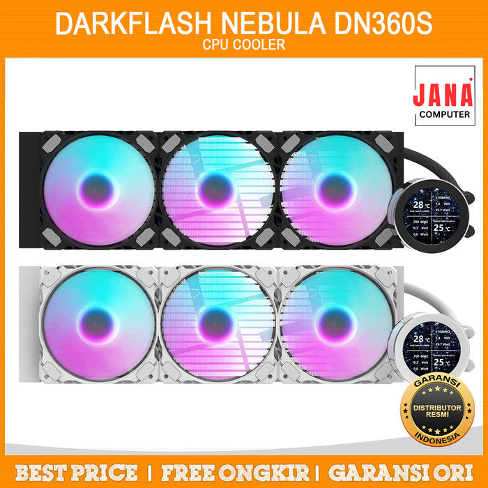 CPU COOLER DARKFLASH NEBULA DN360S 240mm LCD 2.1" IPS AIO Liquid Cooler ...