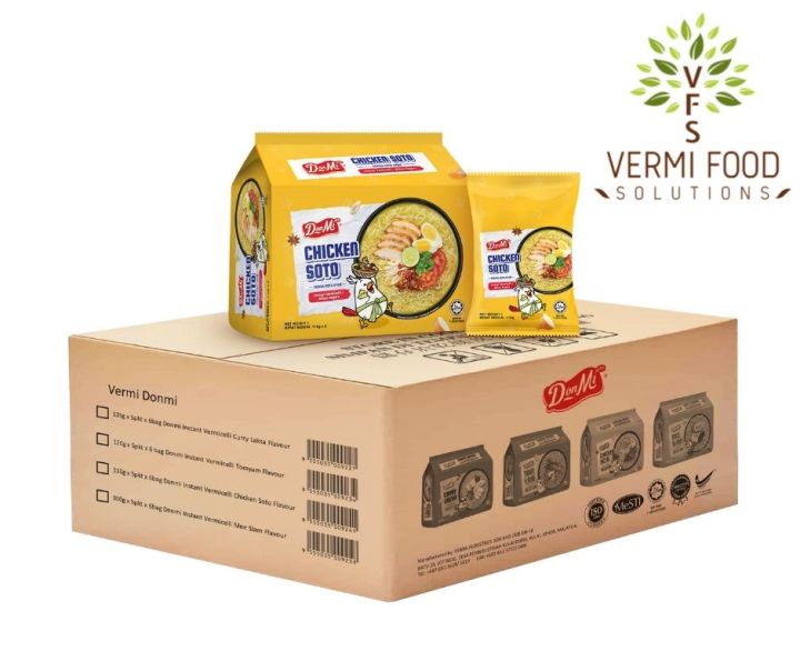 (1 Carton) Donmi Instant Vermicelli Chicken Soto Flavour 110 g x 5 pkt x 6 bag | Lazada