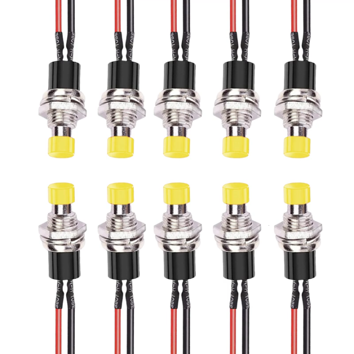 1.5A 250V 10Pcs Multipurpose Circular Two Pin Power Switches Easy ...