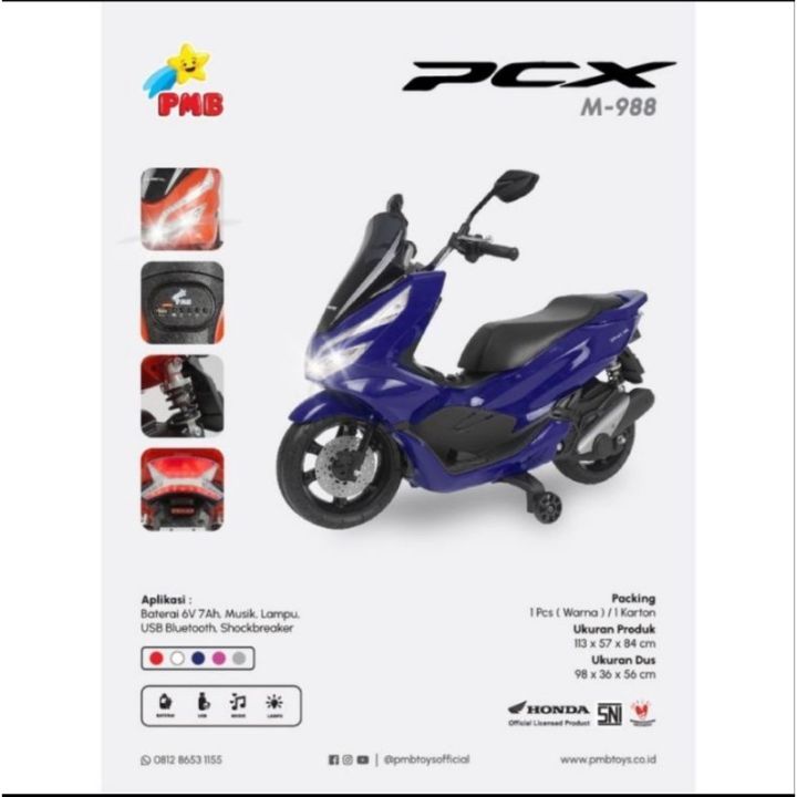 SEPEDA MOTOR AKI ANAK PMB M988 LISENSI HONDA PCX OFFICIAL LICENSED ...