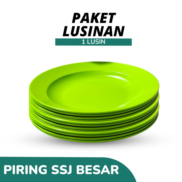 Paket Hemat [LUSIN ISI 12] Piring Ssj Semi Melamin / Piring Melamin ...